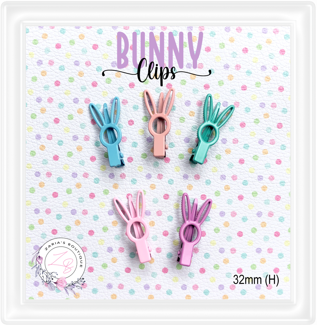 ⋅ Pastel Bunny Clips ⋅ Alligator Easter Rabbit Hair Clips – Zaria's ...